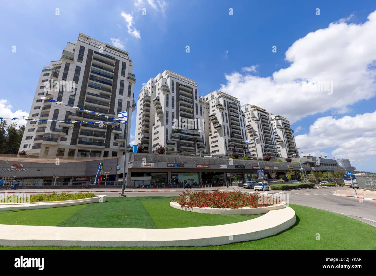 Bet Shemesh, Israel, 17 April, 2022: New Beit Shemesh commercial center ...