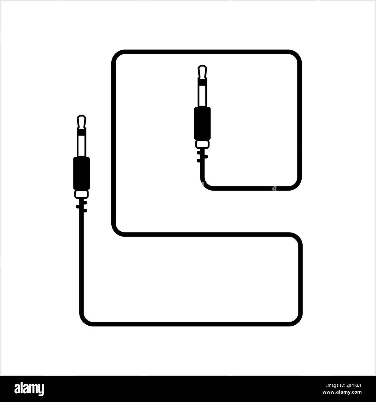 Jack isolated white plug black male Stock Vector Images - Alamy