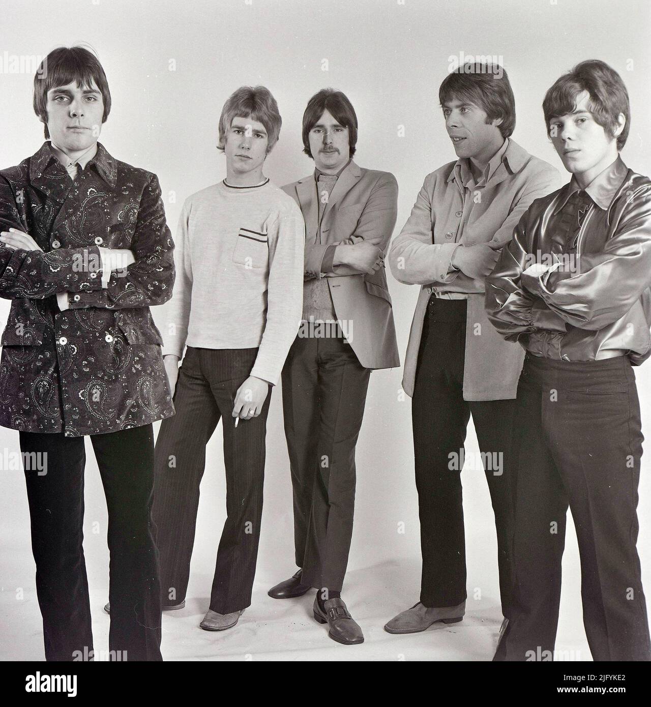 STATUS QUO UK rock group in February 1968. From left: John Coghlan ...
