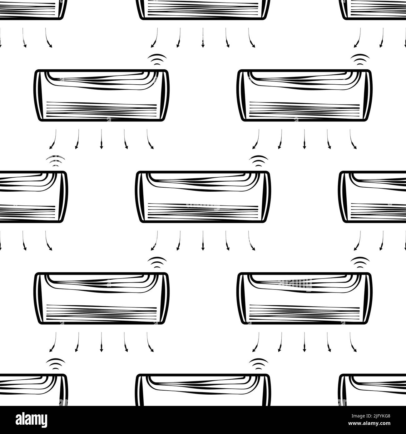 Air Conditioner Icon Seamless Pattern, Air Conditioner Vector Art ...