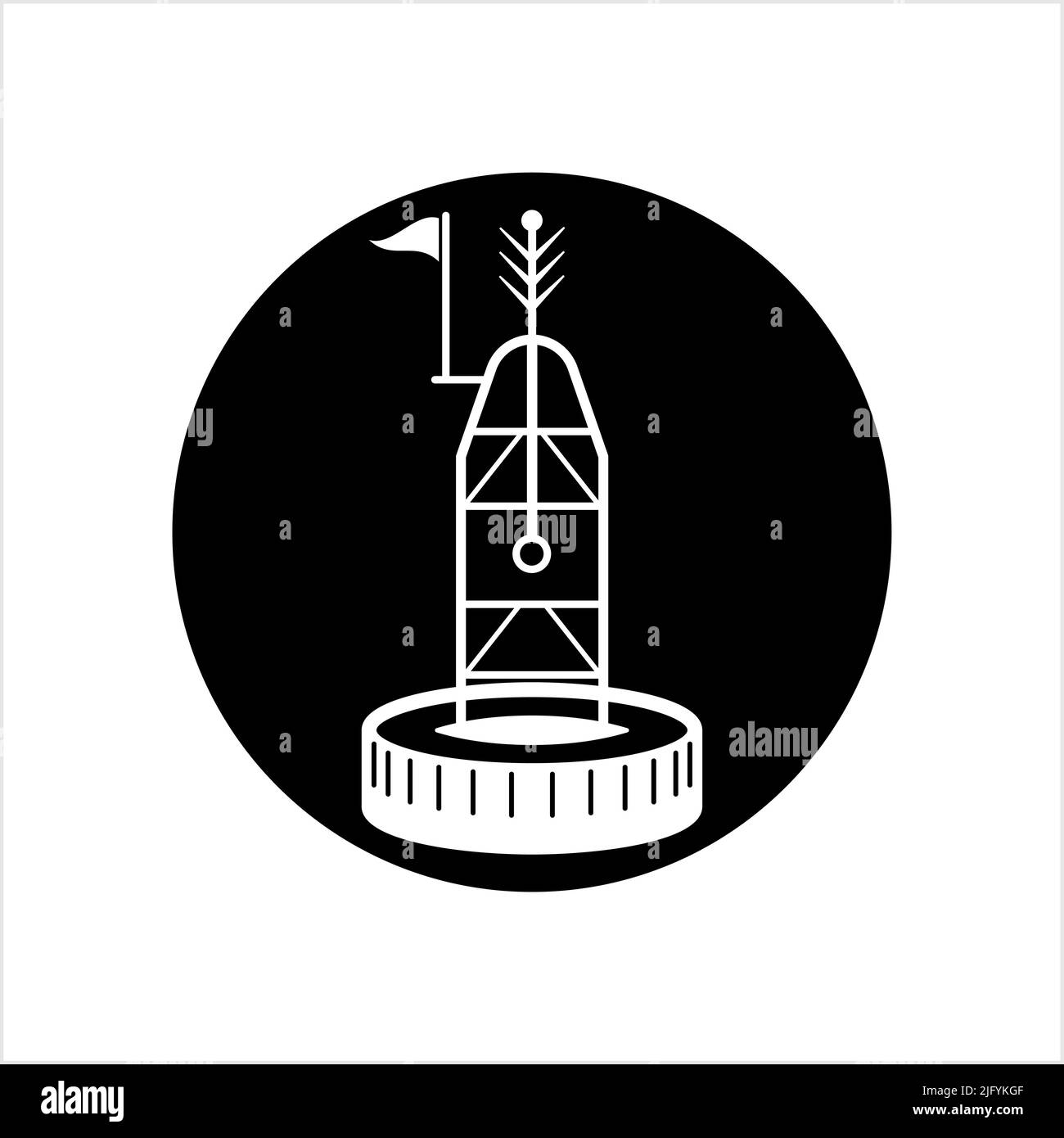 Buoy Icon, Float Buoy Icon Vector Art Illustration Stock Vector Image ...
