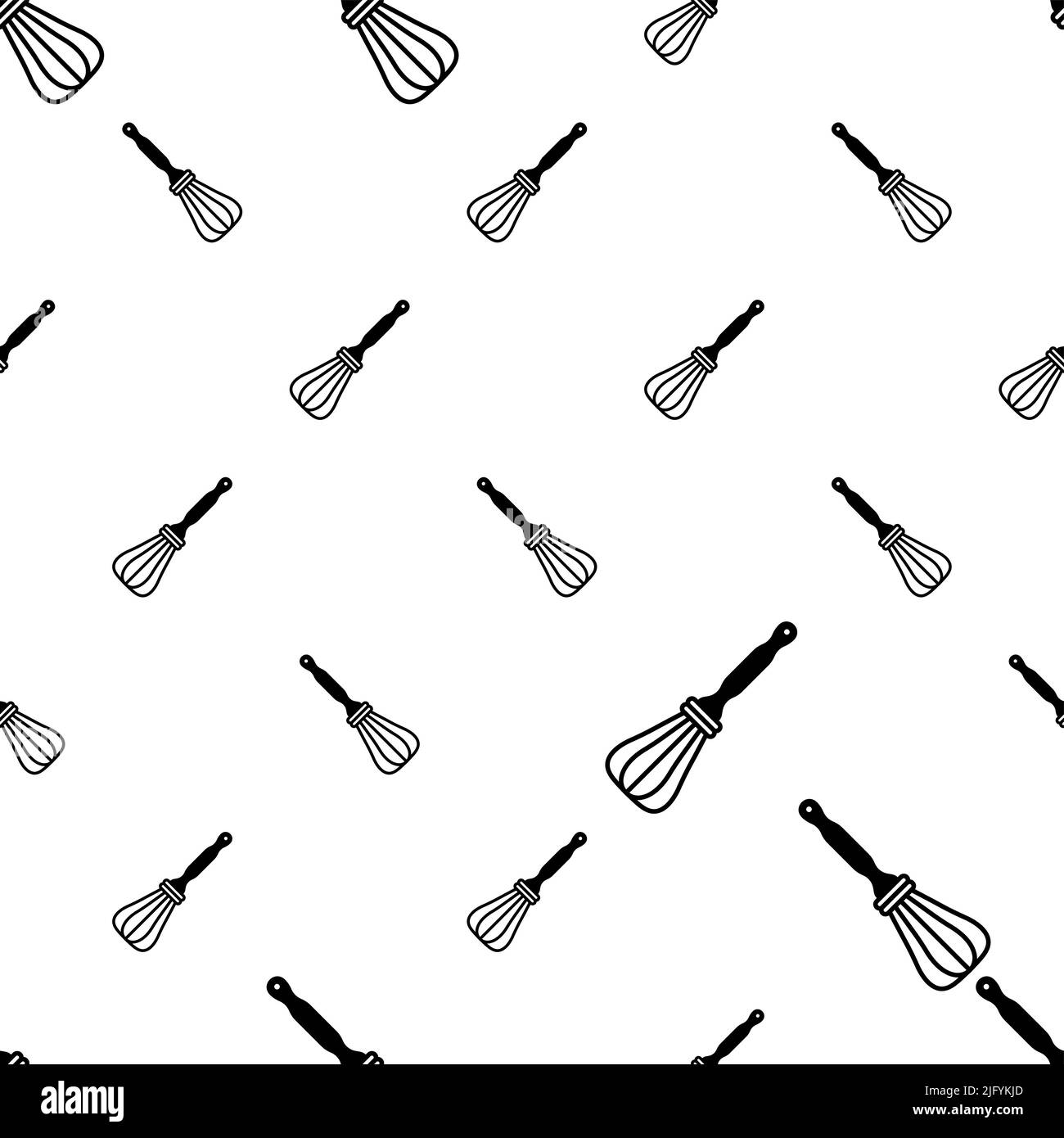 Beater Icon, Whisk Icon Seamless Pattern Vector Art Illustration Stock ...