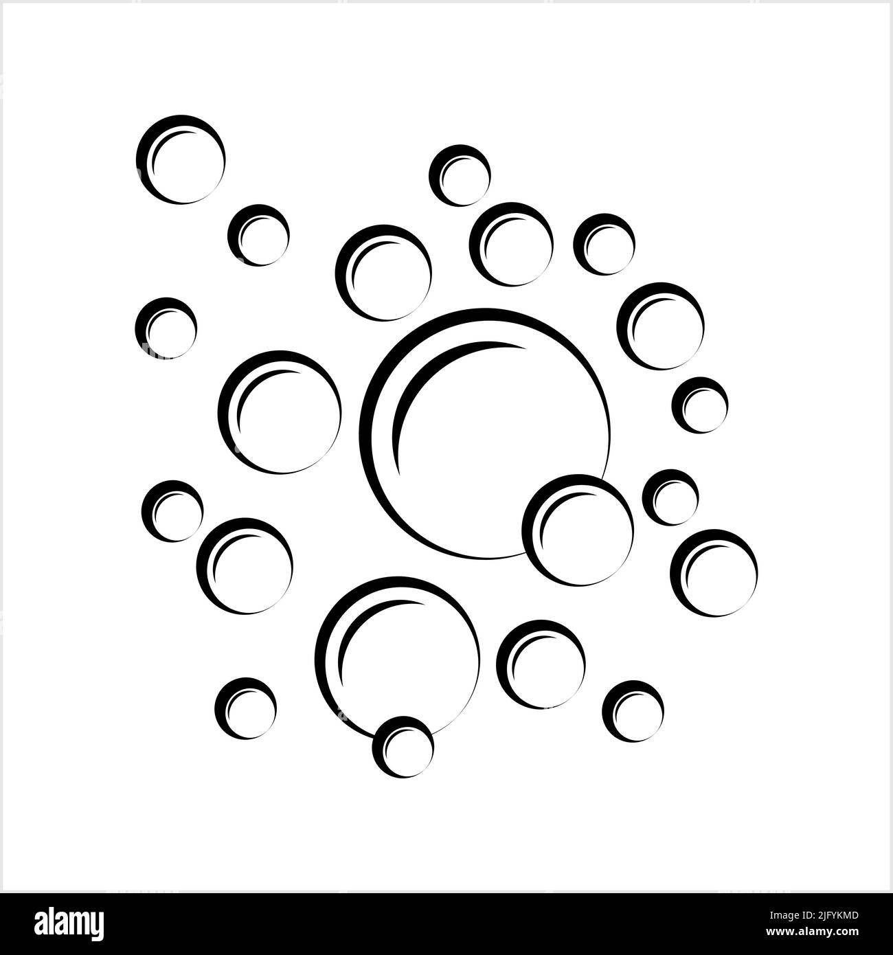 Bubble Icon, Water Bubble Icon Vector Art Illustration Stock Vector ...