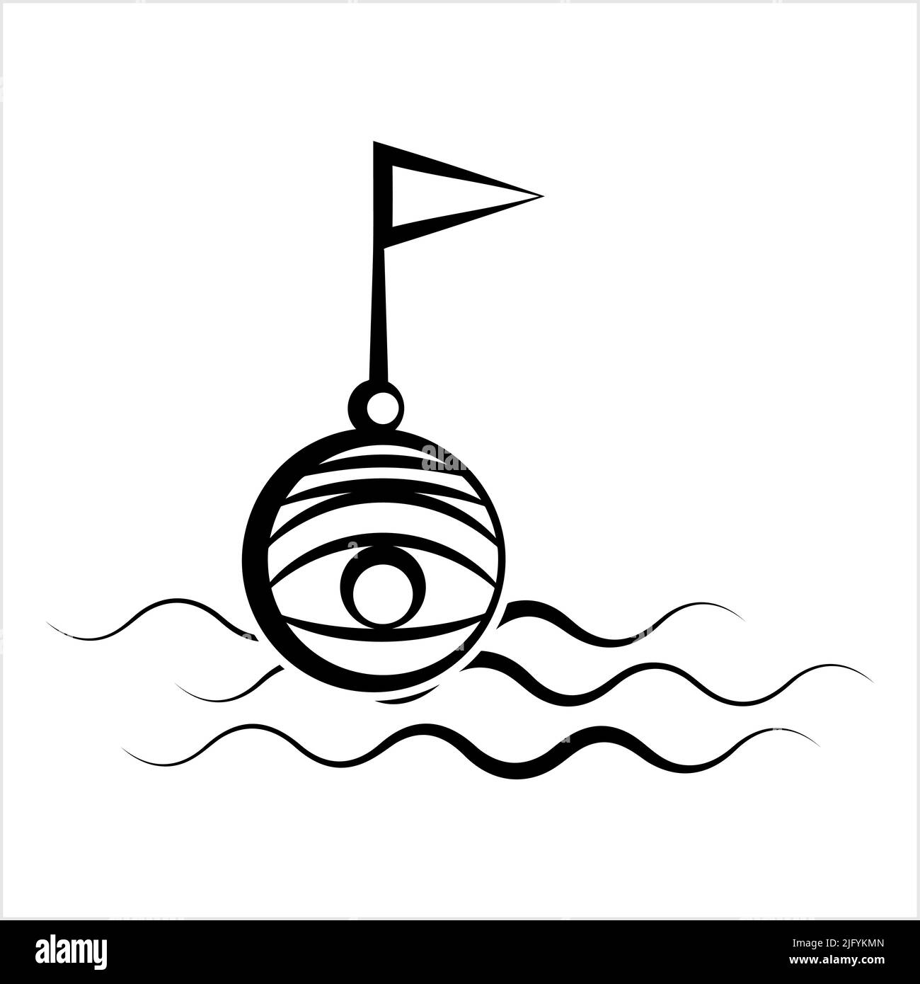Buoy Icon, Float Buoy Icon Vector Art Illustration Stock Vector Image ...