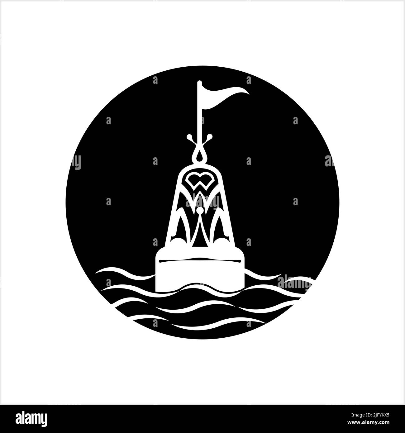 Buoy Icon, Float Buoy Icon Vector Art Illustration Stock Vector Image ...