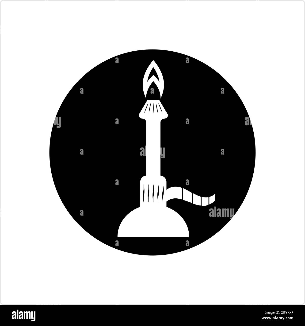 Bunsen Burner Icon,Laboratory Burner, Vector Art Illustration Stock ...