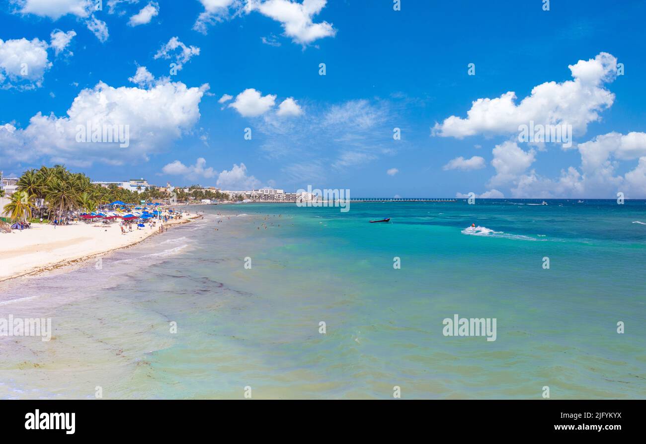 Mexico, scenic beaches playas and hotels of Playa del Carmen, popular ...