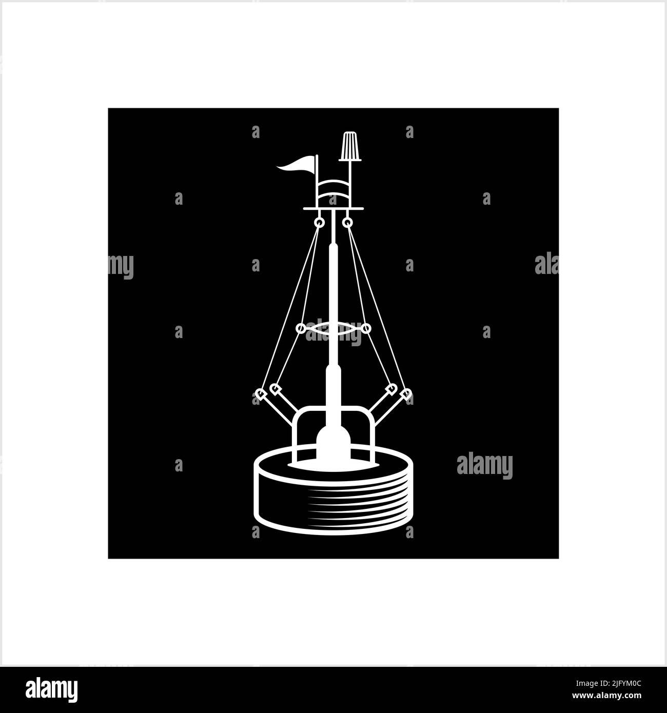 Buoy Icon, Float Buoy Icon Vector Art Illustration Stock Vector Image ...