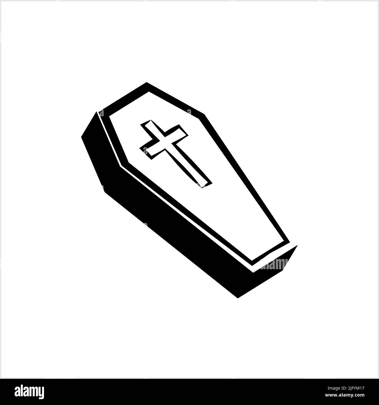Coffin Icon, Coffin Design Vector Art Illustration Stock Vector Image ...