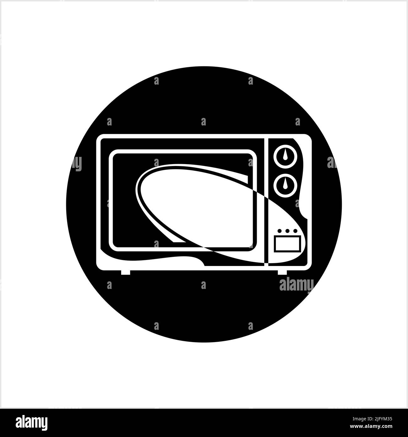 Microwave Icon, Microwave Vector Art Illustration Stock Vector Image ...