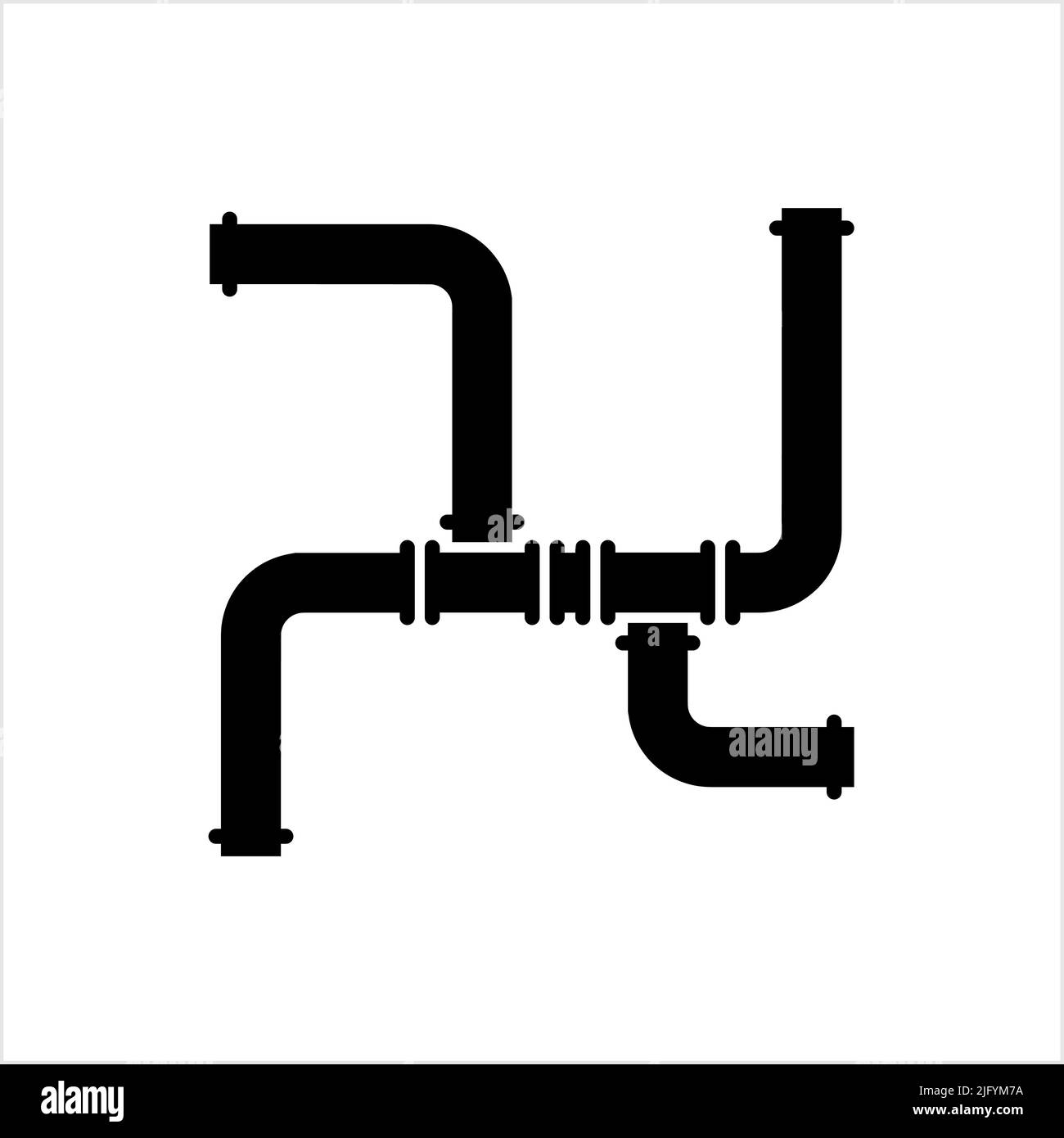 Pipe Icon, Pipe Fitting Icon, Water, Gas, Oil Pipeline, Plumbing Work ...