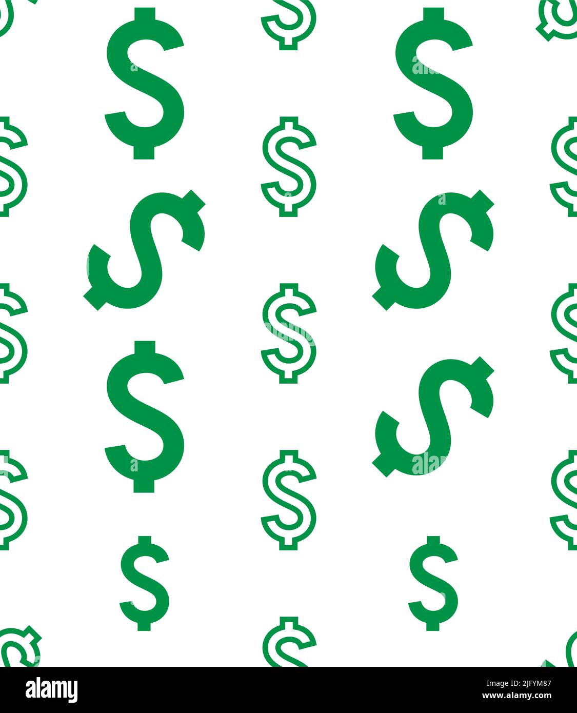 Dollar Sign Seamless Pattern Vector Art Illustration Stock Vector Image ...