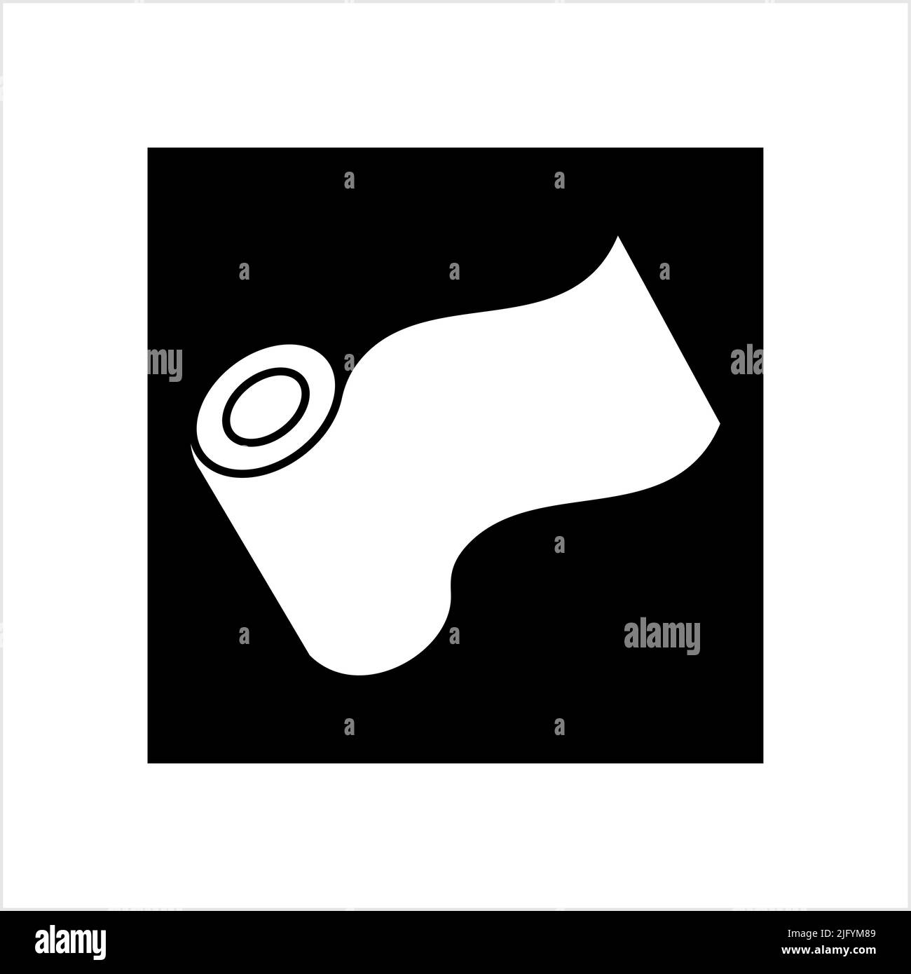 Roll Icon, Mat, Rug, Carpet Or Paper Roll Icon Of Anything Vector Art ...