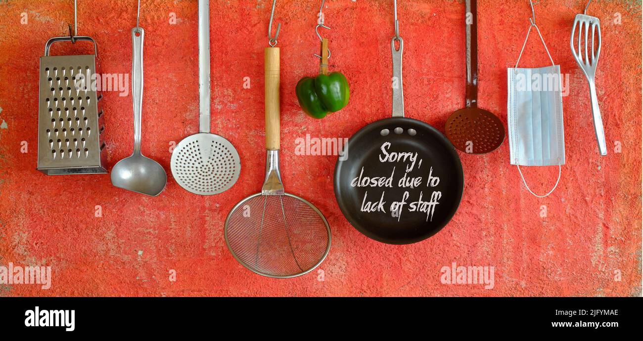 Closed due to staff shortage sign hi-res stock photography and images ...