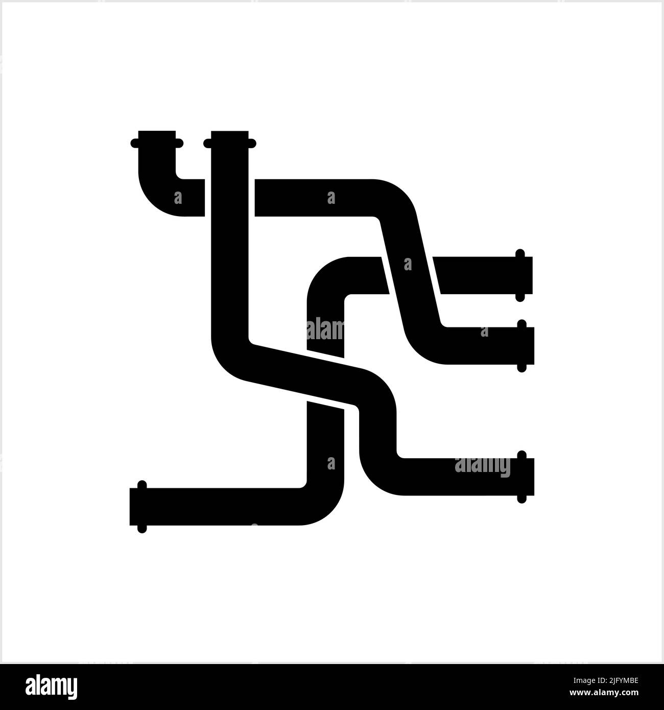 Pipe Icon, Pipe Fitting Icon, Water, Gas, Oil Pipeline, Plumbing Work ...