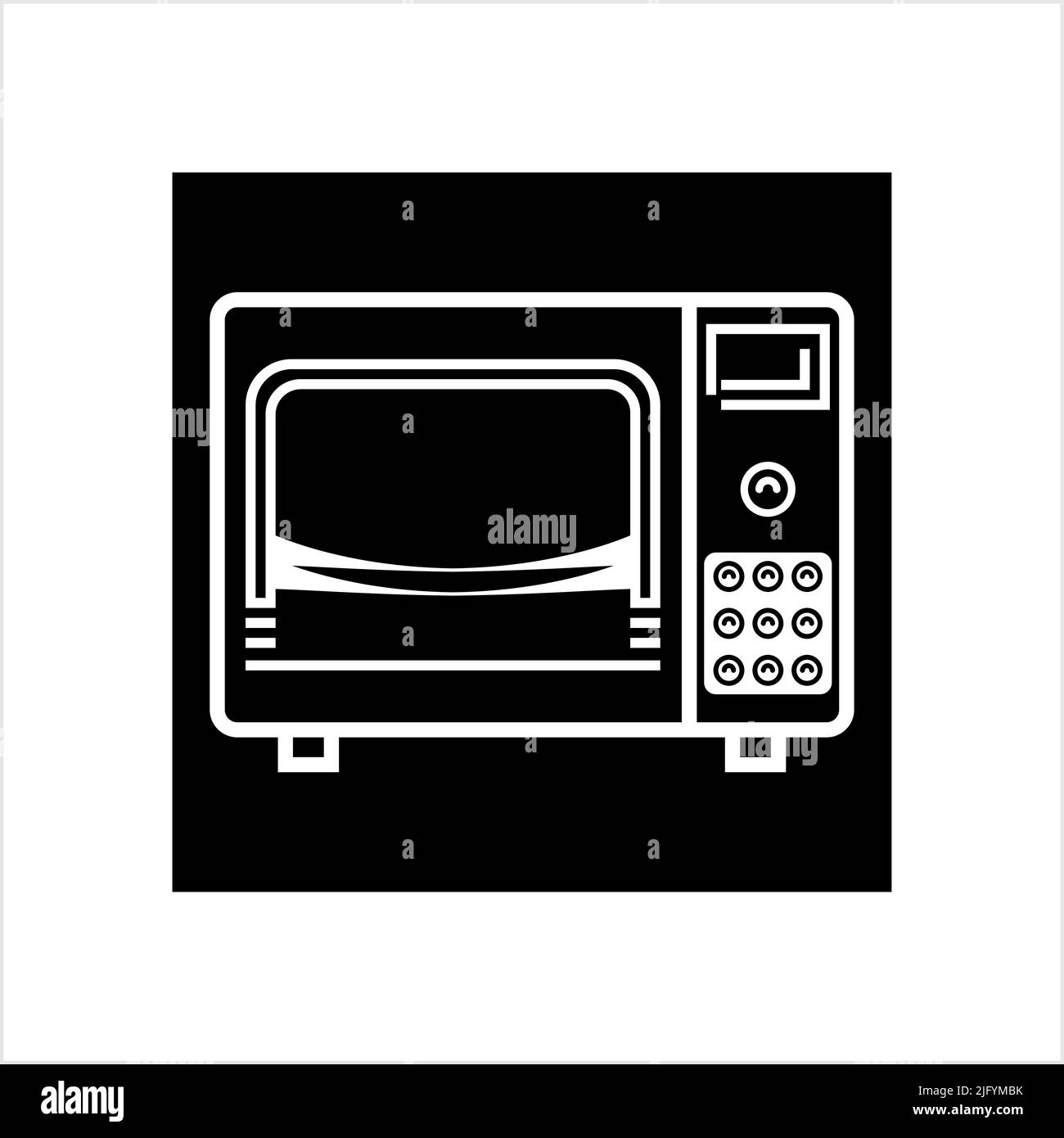 Microwave Icon, Microwave Vector Art Illustration Stock Vector Image ...