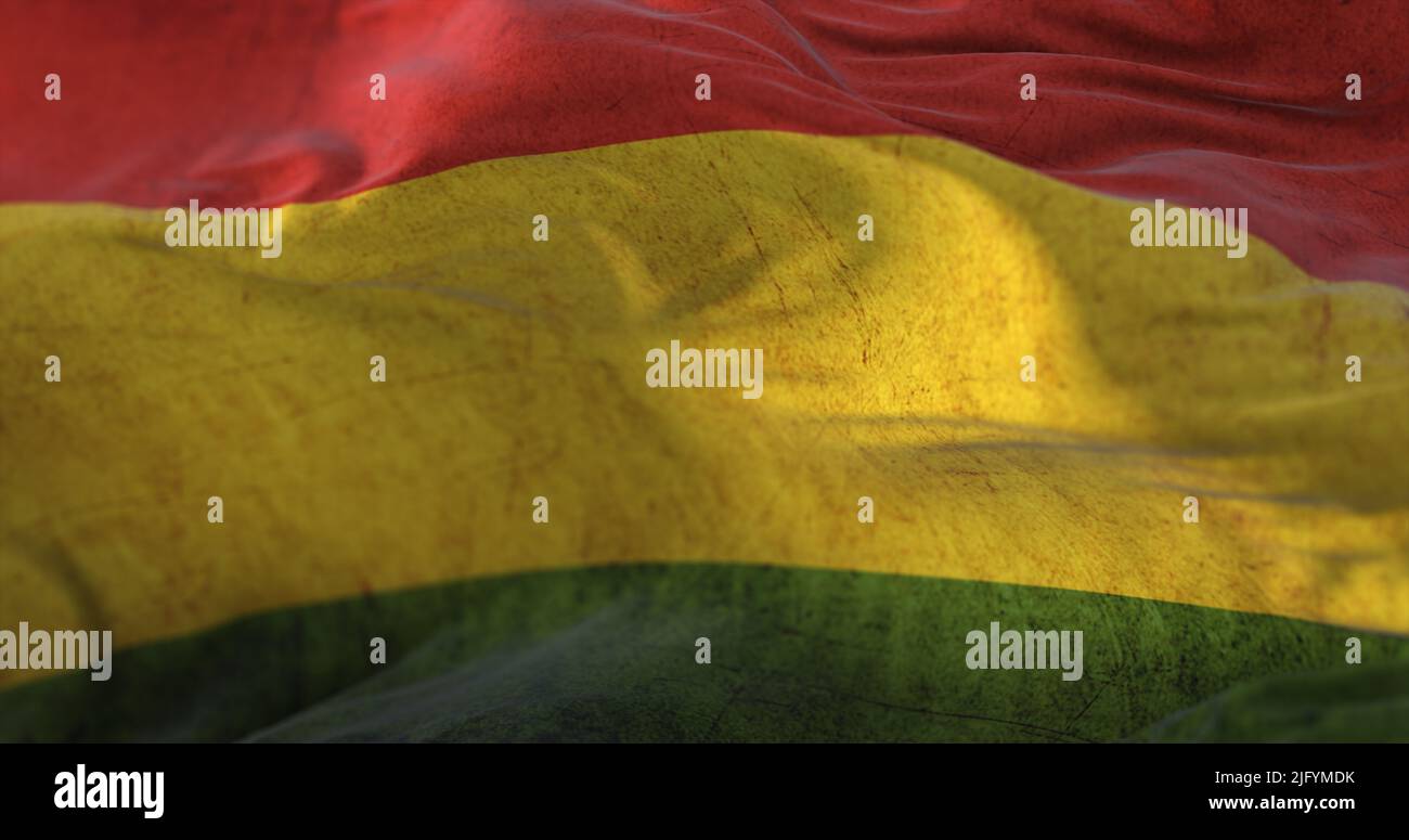 Old Bolivia Flag waving at wind Stock Photo - Alamy