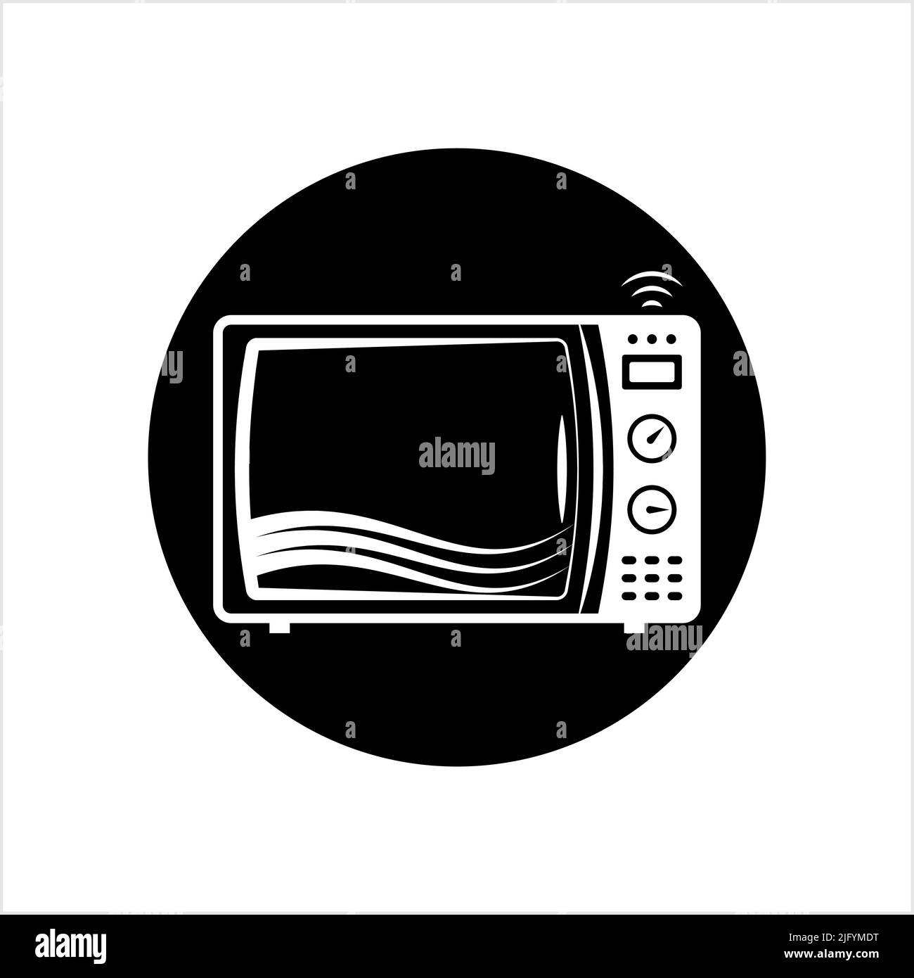 Microwave Icon, Microwave Vector Art Illustration Stock Vector Image ...