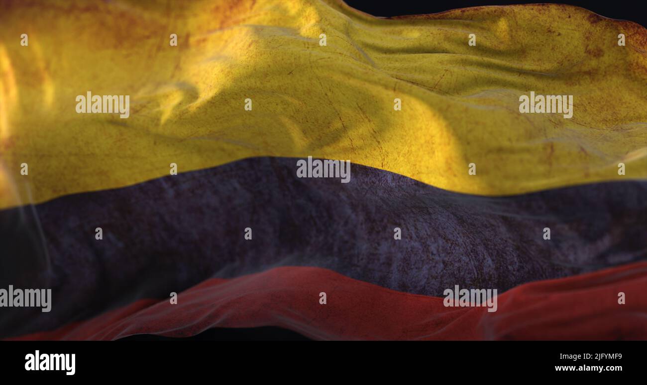 Old flag of Colombia waving Stock Photo - Alamy