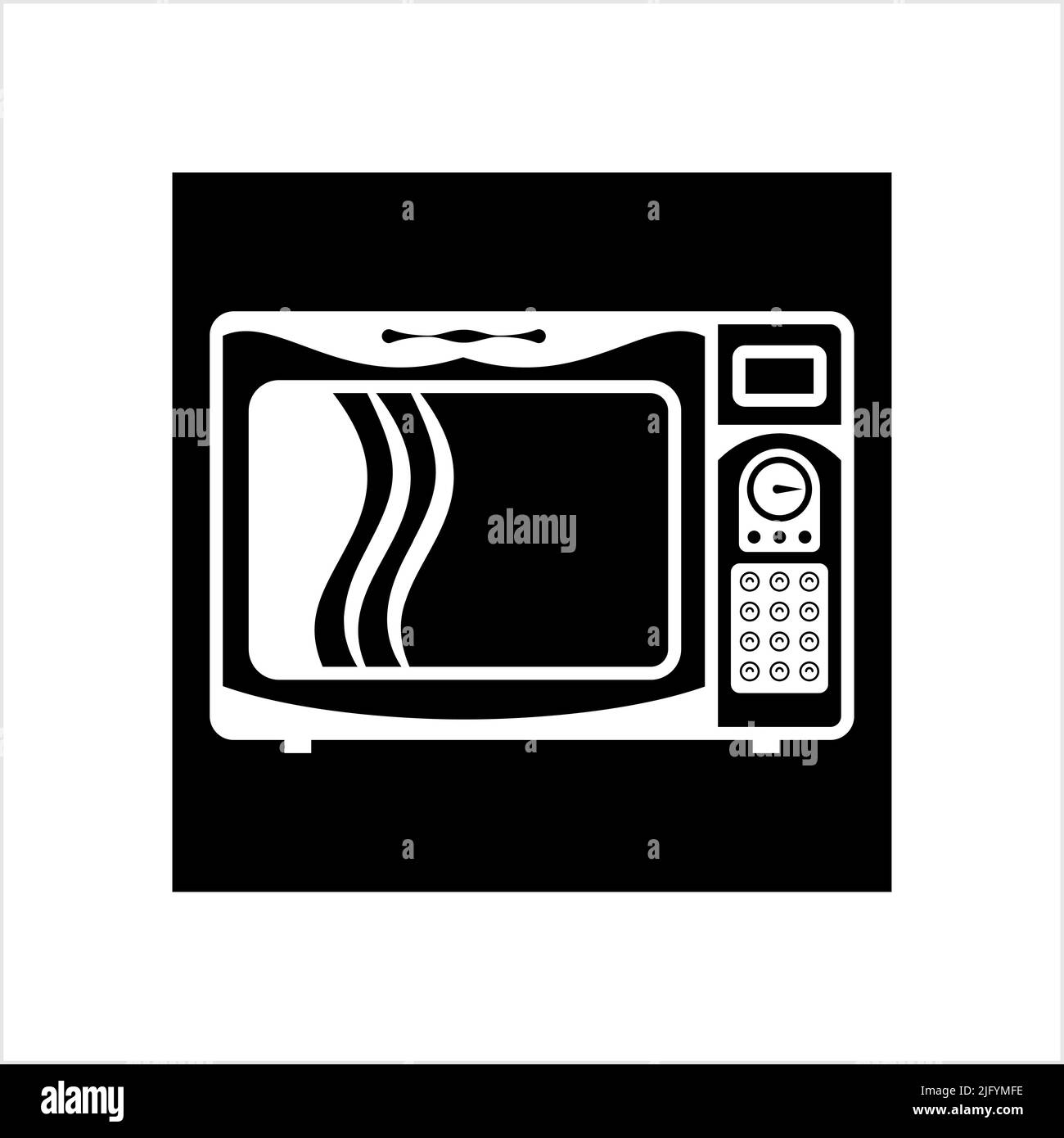 Microwave Icon, Microwave Vector Art Illustration Stock Vector Image ...