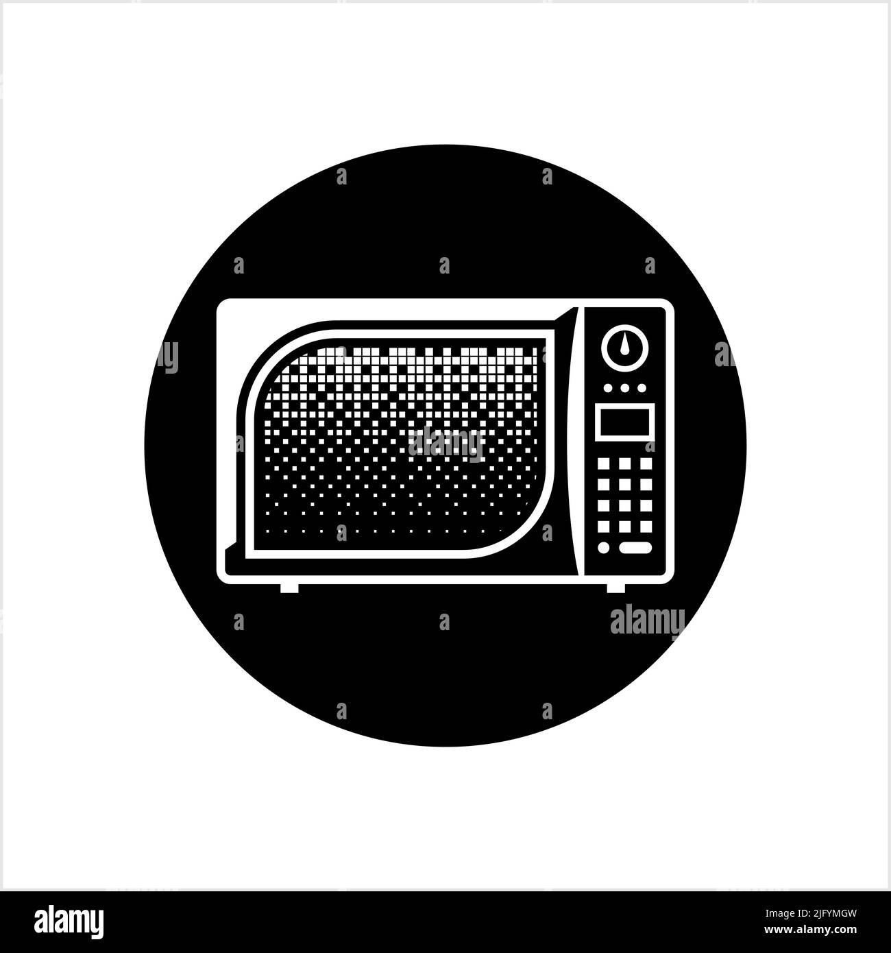 Microwave Icon, Microwave Vector Art Illustration Stock Vector Image ...