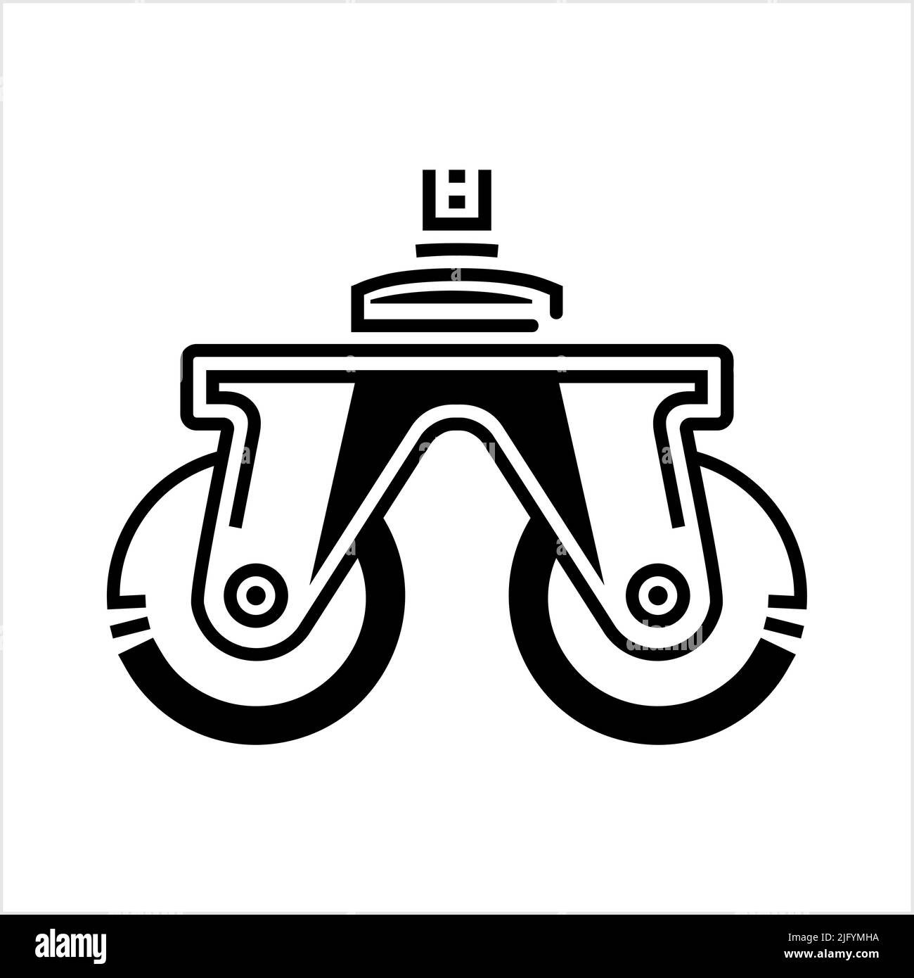 Caster Wheel Icon Vector Art Illustration Stock Vector Image & Art - Alamy