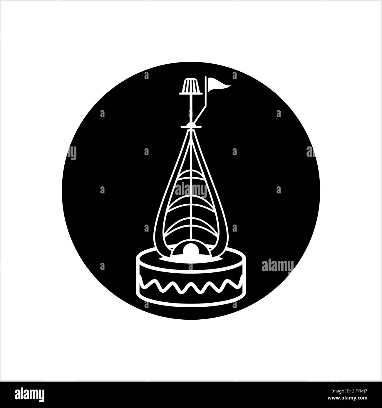 Buoy Icon, Float Buoy Icon Vector Art Illustration Stock Vector Image ...