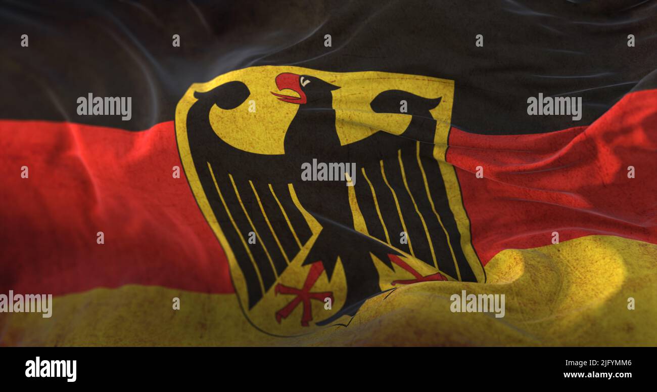 Old flag of Germany waving Stock Photo - Alamy