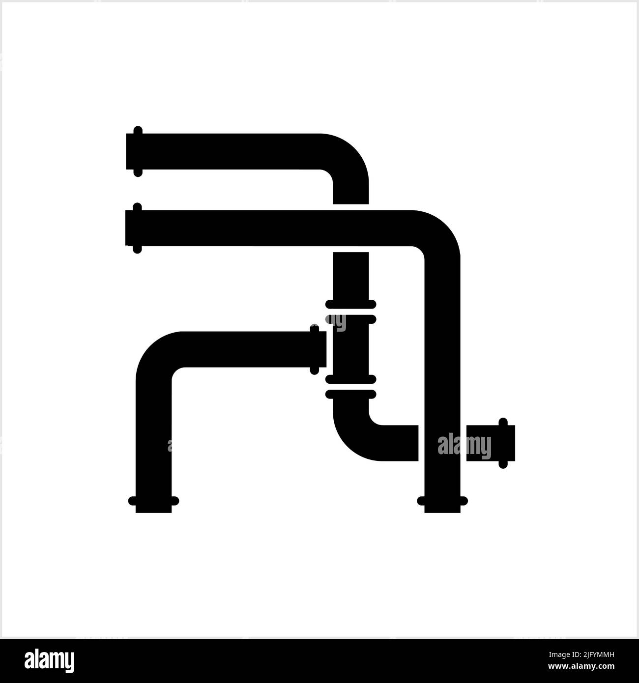 Pipe Icon, Pipe Fitting Icon, Water, Gas, Oil Pipeline, Plumbing Work ...