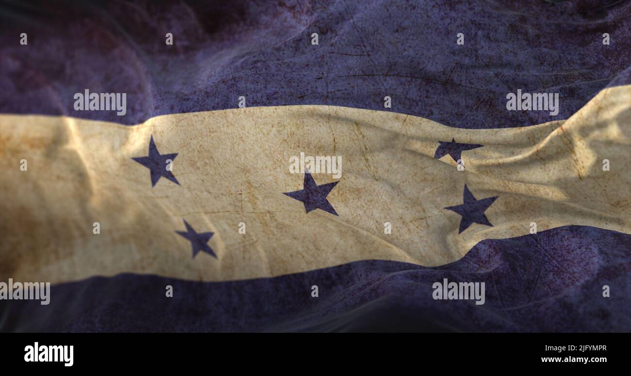 Old flag of Honduras waving Stock Photo - Alamy