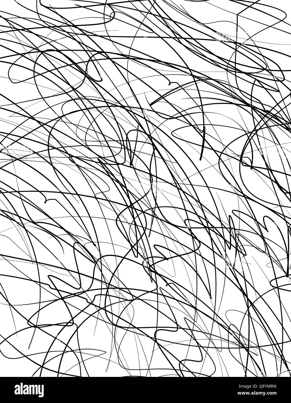 Random Abstract Chaotic Lines Pattern Vector Art Illustration Stock