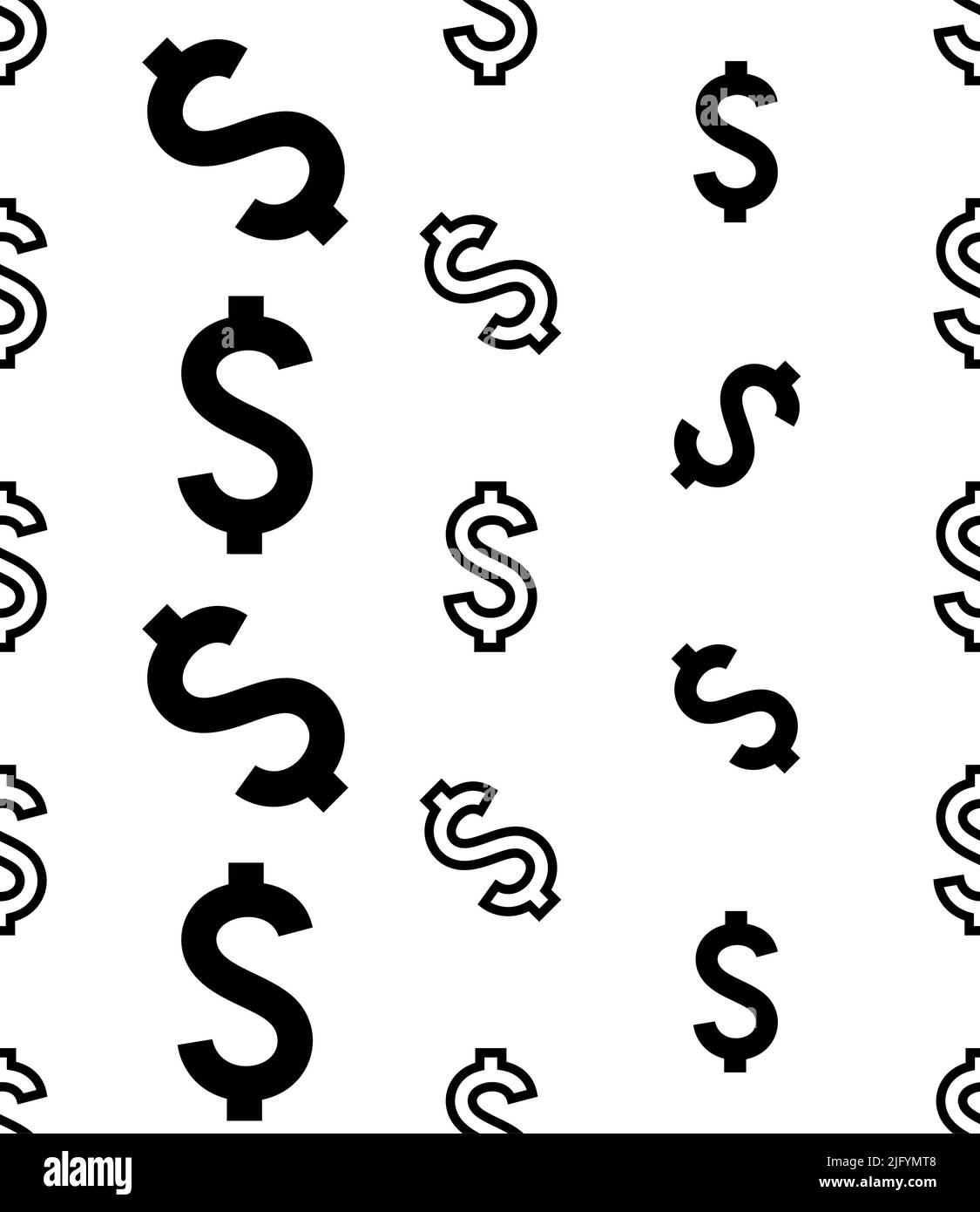 Dollar Sign Seamless Pattern Vector Art Illustration Stock Vector Image ...