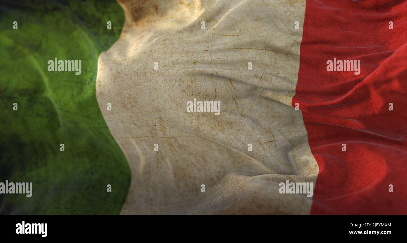Old flag of Italy waving Stock Photo - Alamy