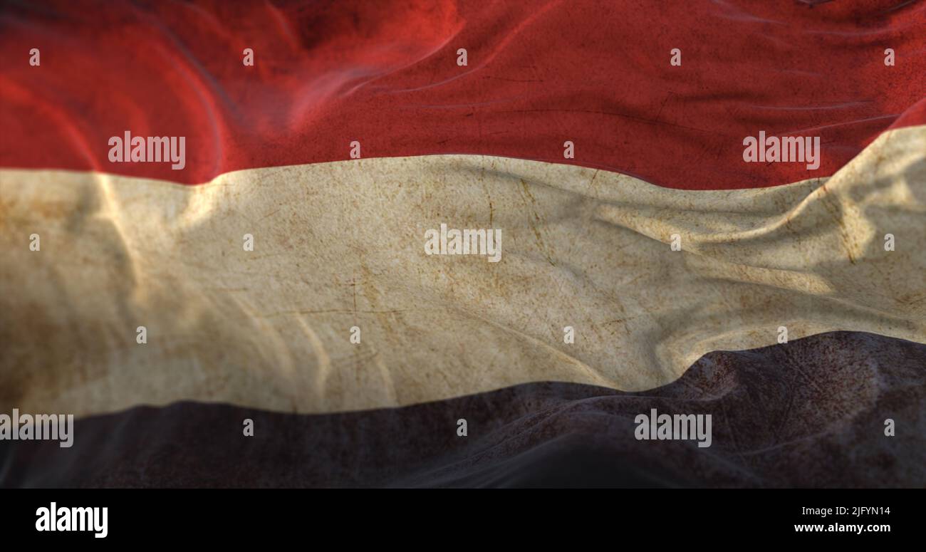 Old Netherlands Flag waving at wind Stock Photo - Alamy