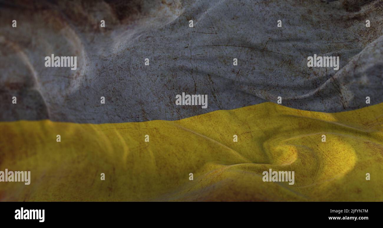 Old Ukraine Flag waving at wind Stock Photo - Alamy