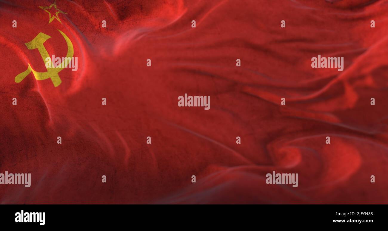 Old URSS CCCP Soviet Union Flag waving at wind Stock Photo - Alamy