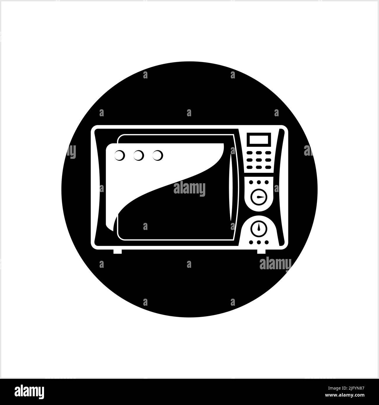 Microwave Icon, Microwave Vector Art Illustration Stock Vector Image ...