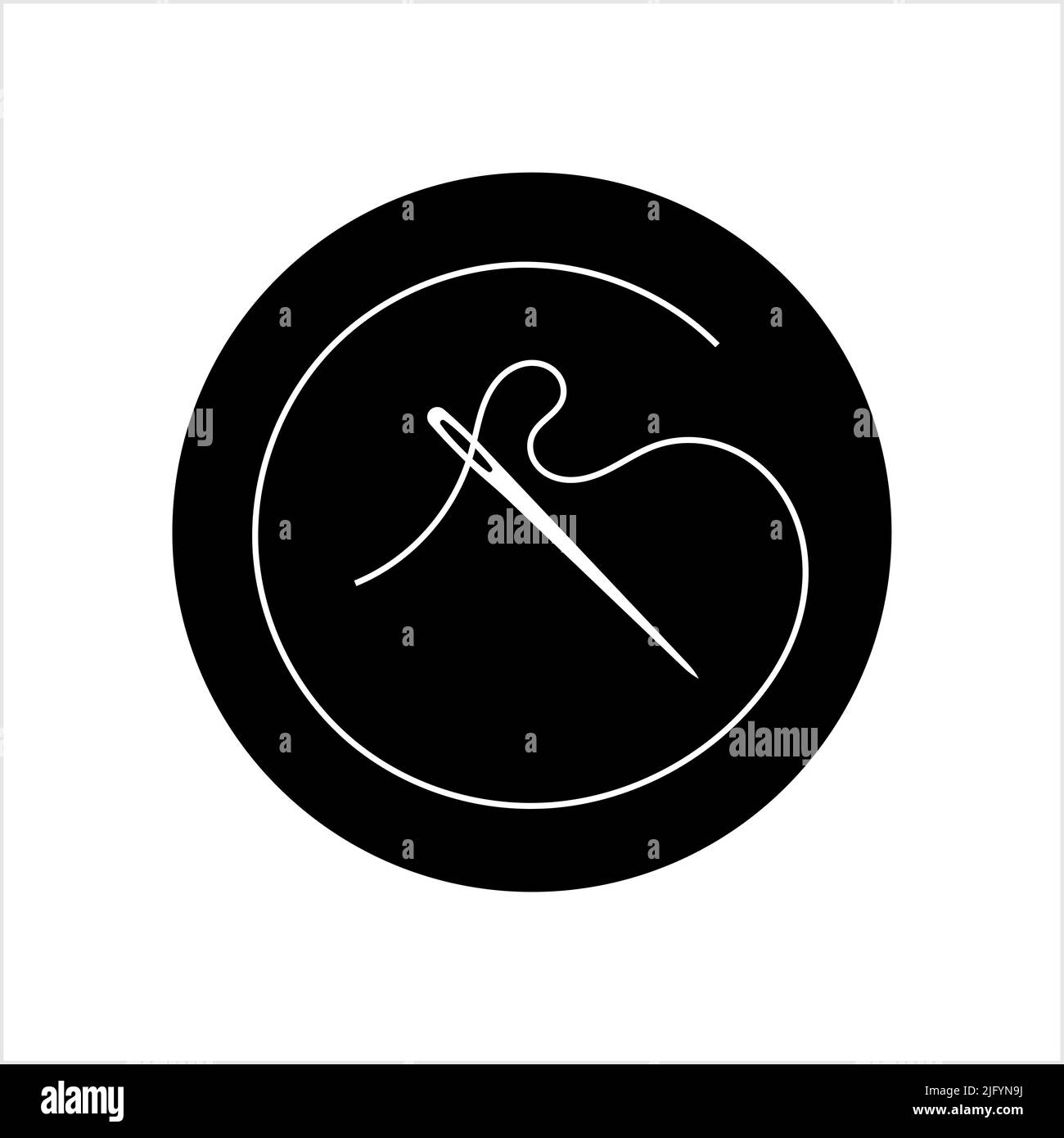 Sewing Needle Icon Vector Art Illustration Stock Vector Image & Art - Alamy