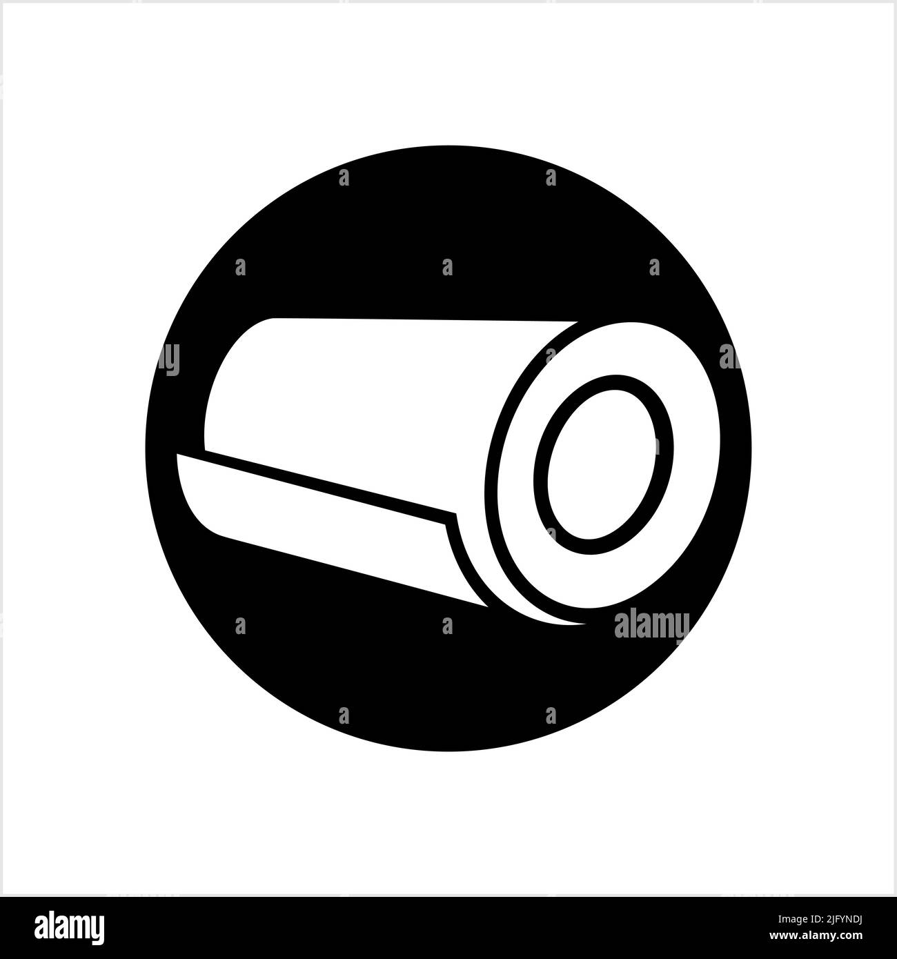 Roll Icon, Mat, Rug, Carpet Or Paper Roll Icon Of Anything Vector Art ...