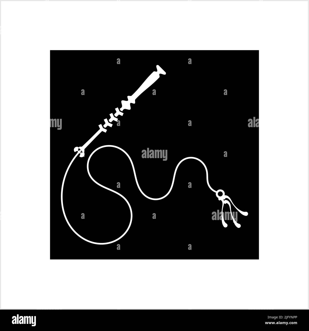 Whip Icon, Riding Whip Icon Vector Art Illustration Stock Vector Image ...