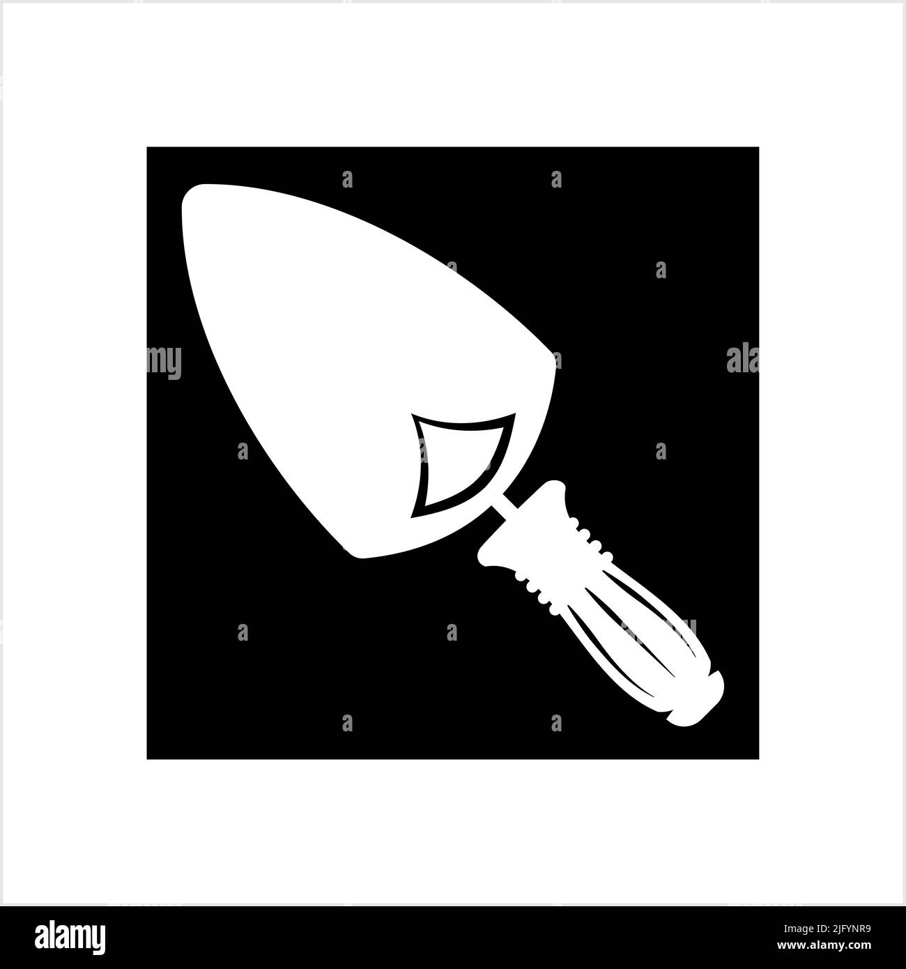 Trowel Icon, Trowel Vector Art Illustration Stock Vector Image & Art ...