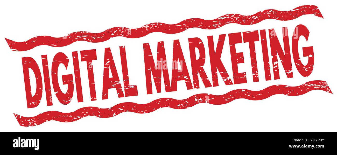 DIGITAL MARKETING text written on red lines stamp sign Stock Photo - Alamy