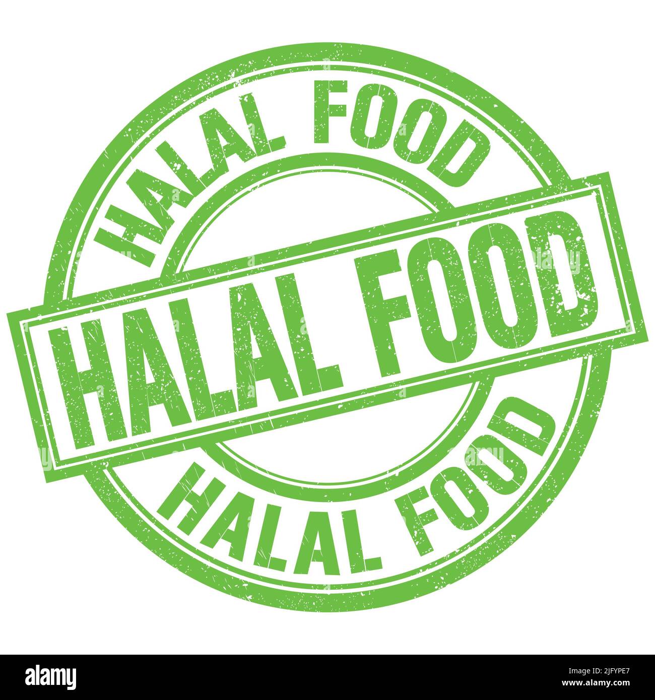 HALAL FOOD text written word on green round stamp sign Stock Photo - Alamy