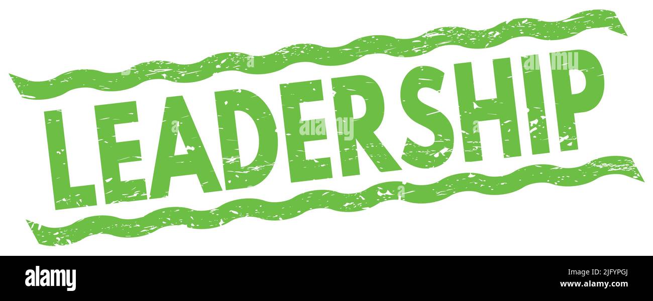 LEADERSHIP text written on green lines stamp sign Stock Photo - Alamy