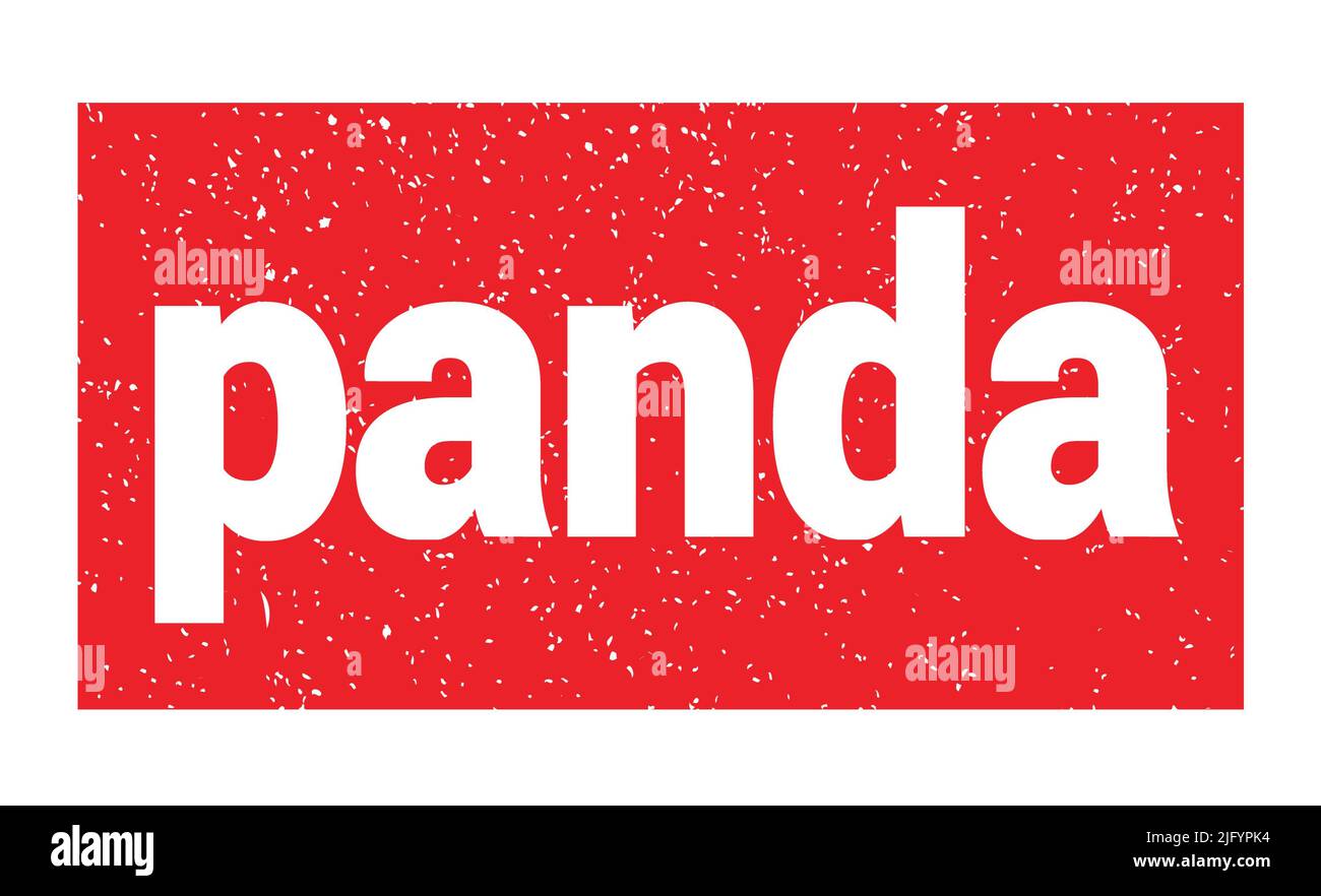 panda text written on red grungy stamp sign Stock Photo - Alamy