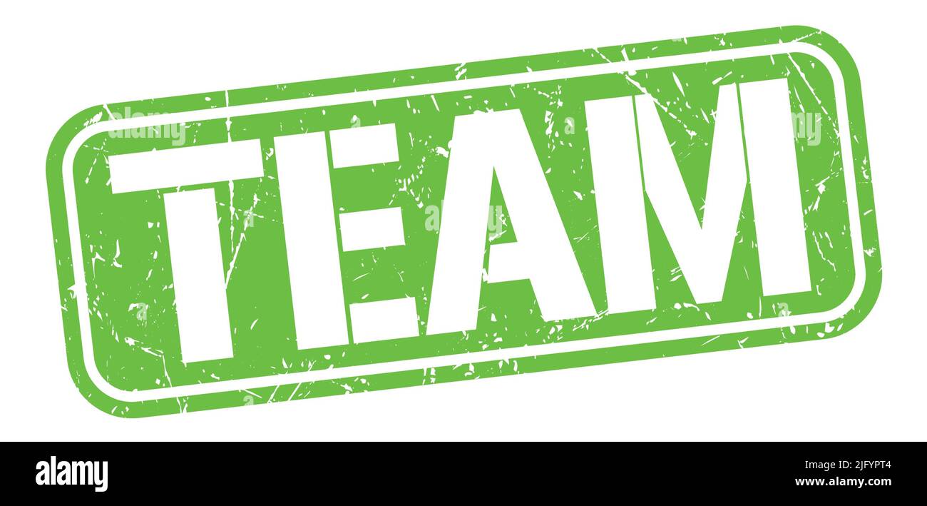 TEAM text written on green grungy stamp sign Stock Photo - Alamy