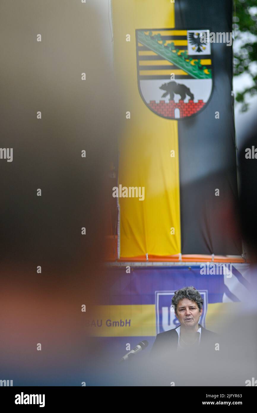 Loburg, Germany. 06th July, 2022. Lydia Hüskens (M, FDP), Minister for ...