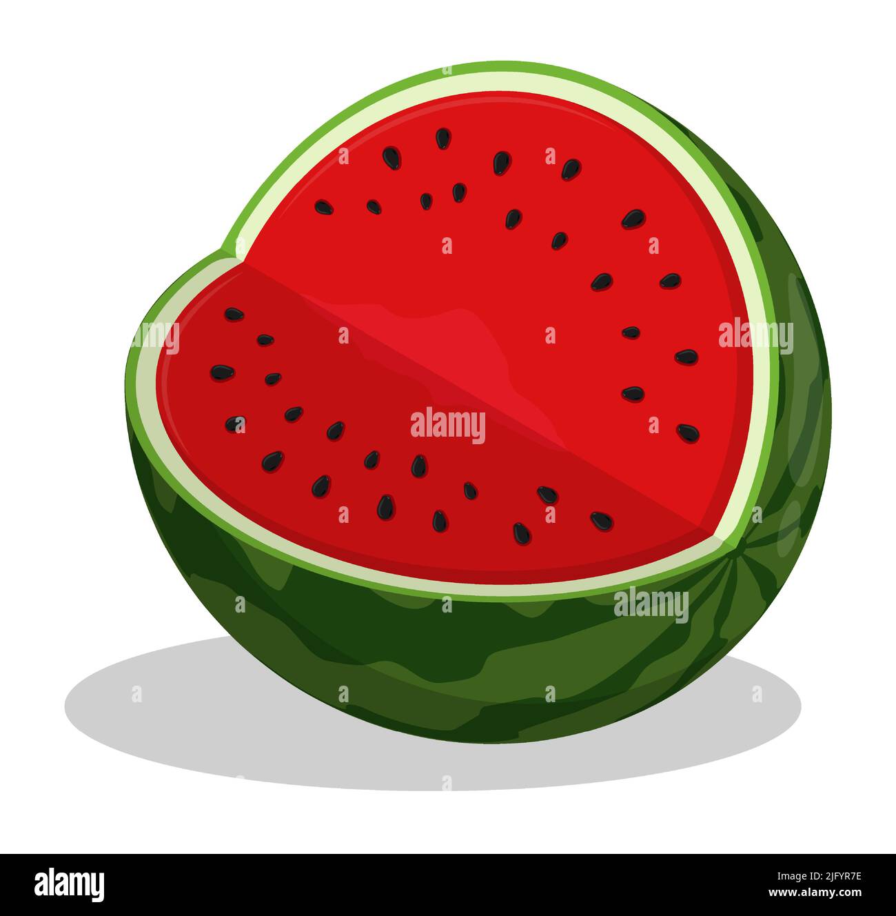 Ripe watermelon cut in half. Autumn harvest of watermelons in farmer ...