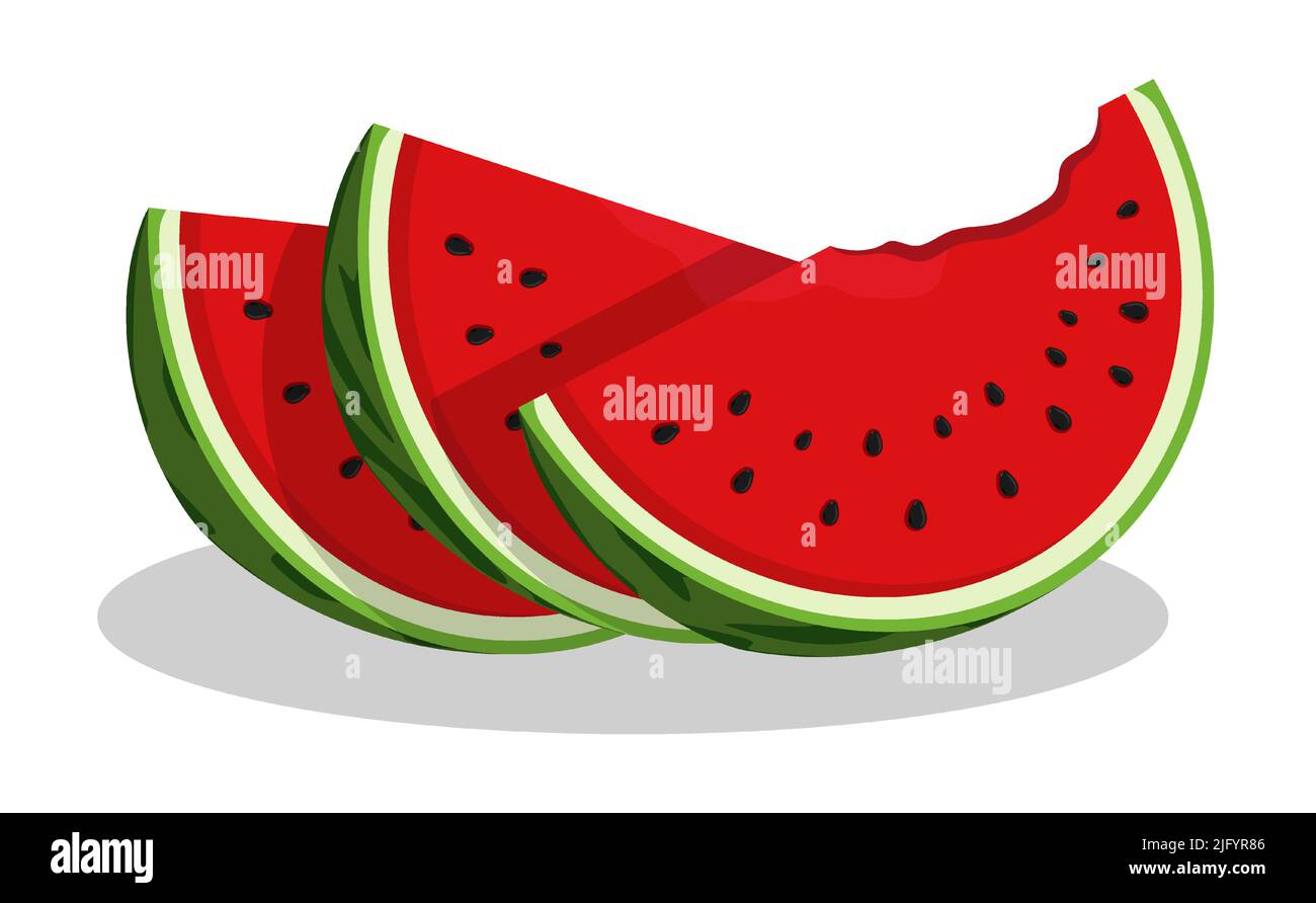 Pieces of slices of ripe juicy watermelon. Autumn harvest of ...