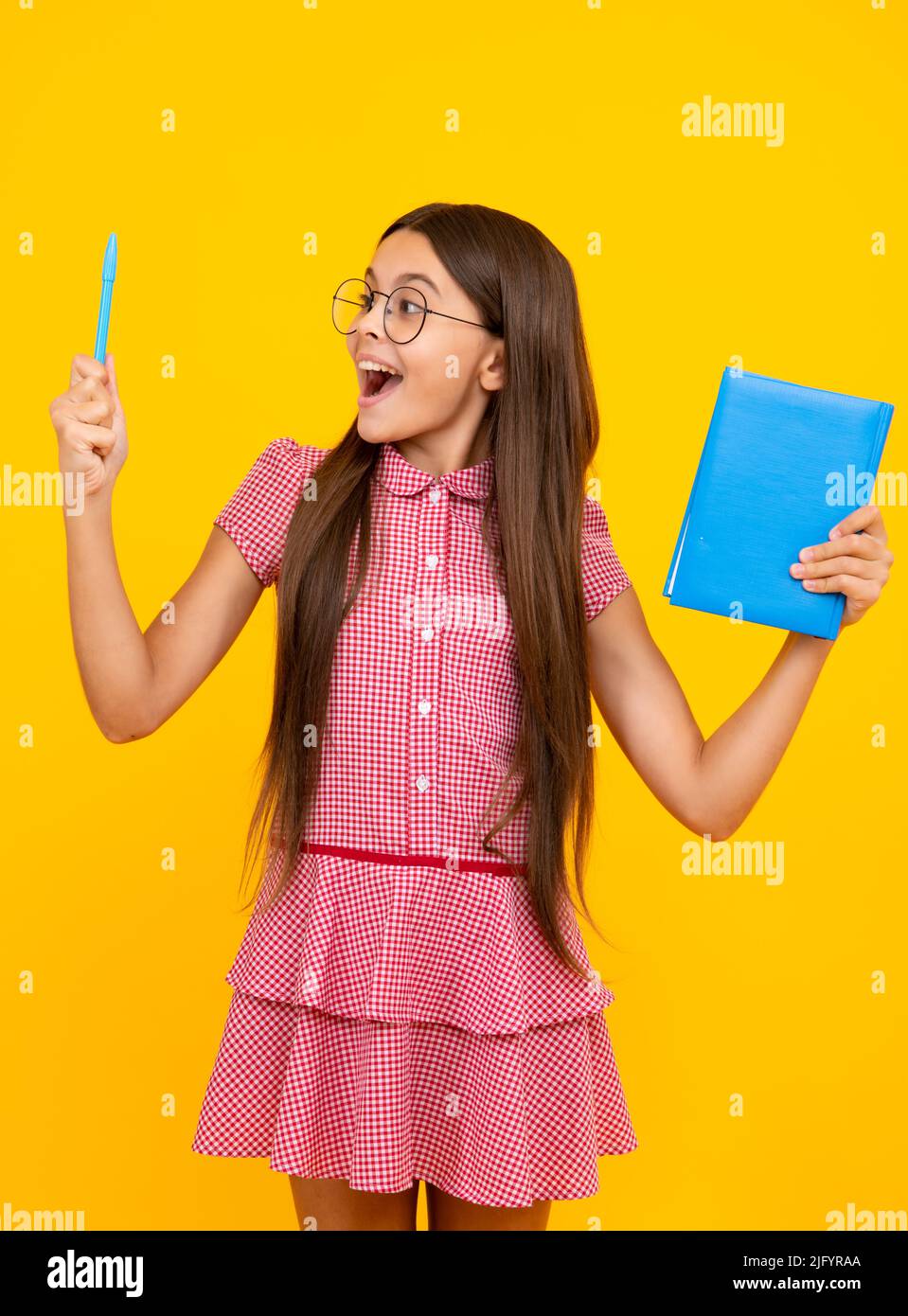 Excited children writing hi-res stock photography and images - Alamy